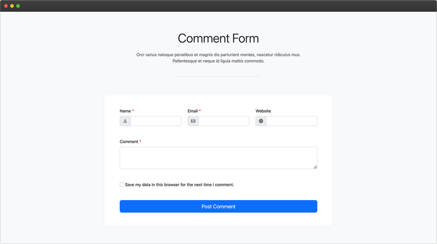 Bootstrap 5 Comment Form Section Component - HTMLCSSFreebies Bootstrap 5 Comment Form Section Component - HTMLCSSFreebies
